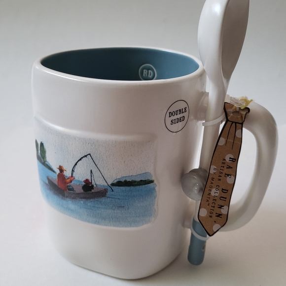 Rae Dunn | Accessories | Rae Dunn Gone Fishing Mug With Spoon | Poshmark